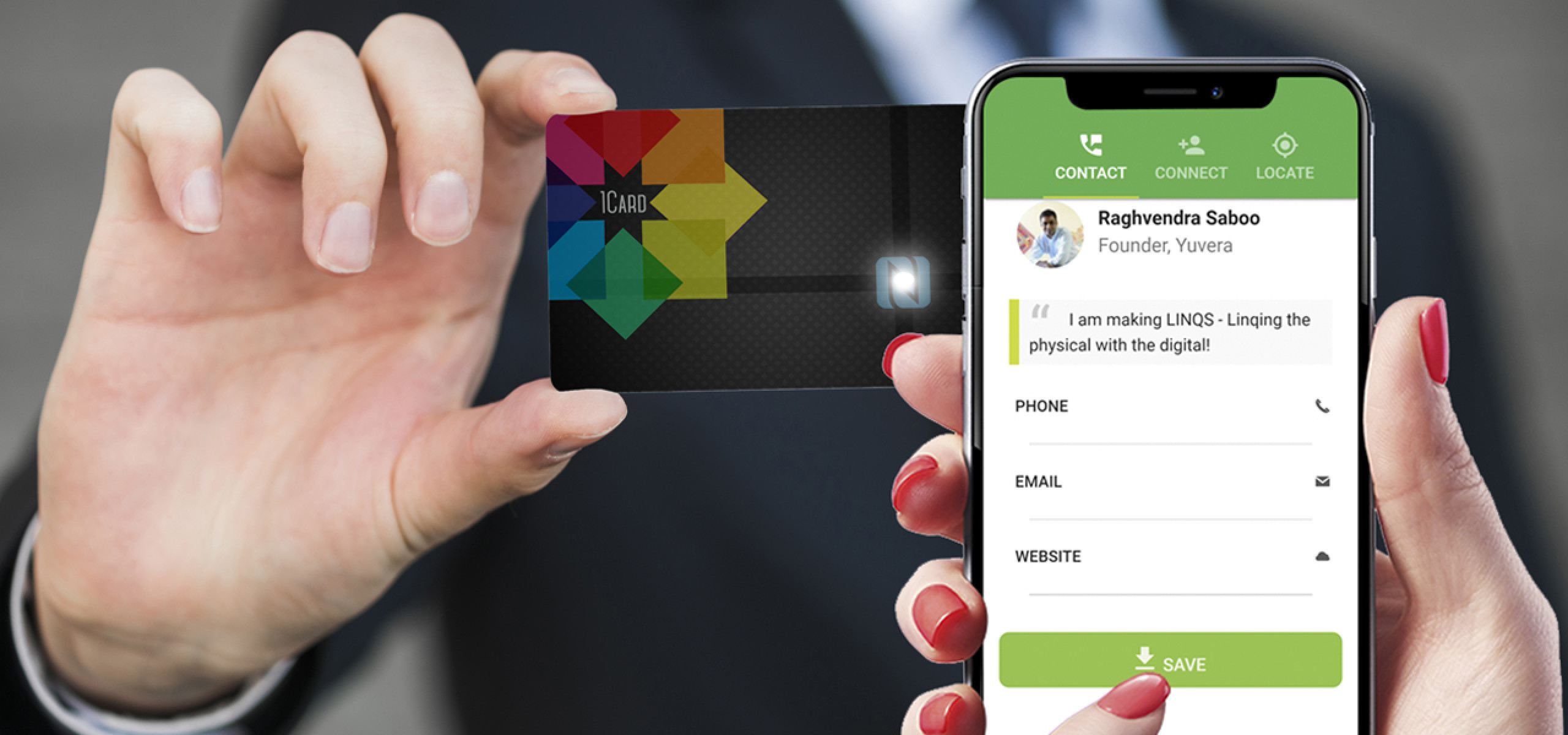 1Card - Pioneer NFC & Smart QR Code Business Card