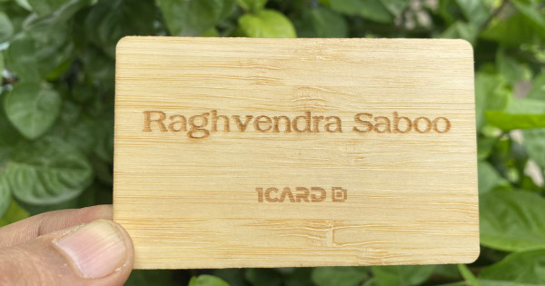 1Card Timber NFC Business Card